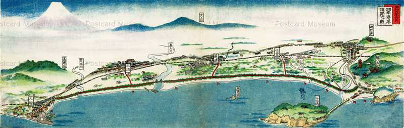 la599w-Shonan Road Map 湘南海岸道路の圖 | 絵葉書資料館