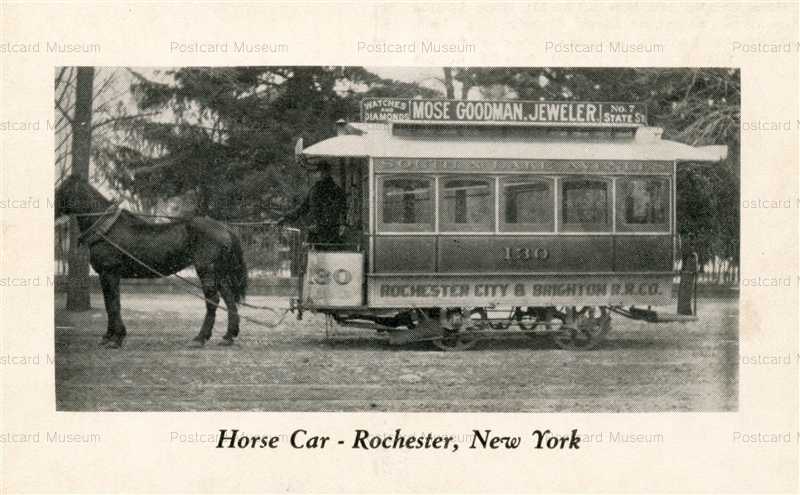 trm310-William Reed Gordon Trolley Series Horse Car No130 Rochester New ...